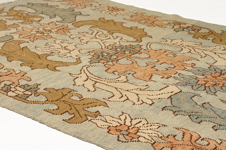 Vintage Handwoven Turkish Area Rug Donegal Design For Sale at 1stDibs