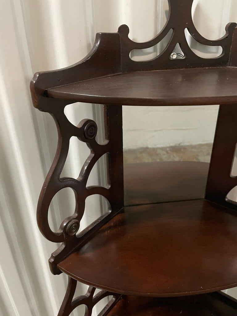 Vintage Hanging Mahogany What Not Shelf For Sale at 1stDibs