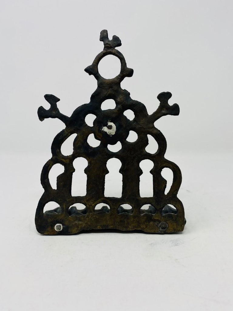 Vintage Hanging North African Hanukkah Menorah For Sale at 1stDibs