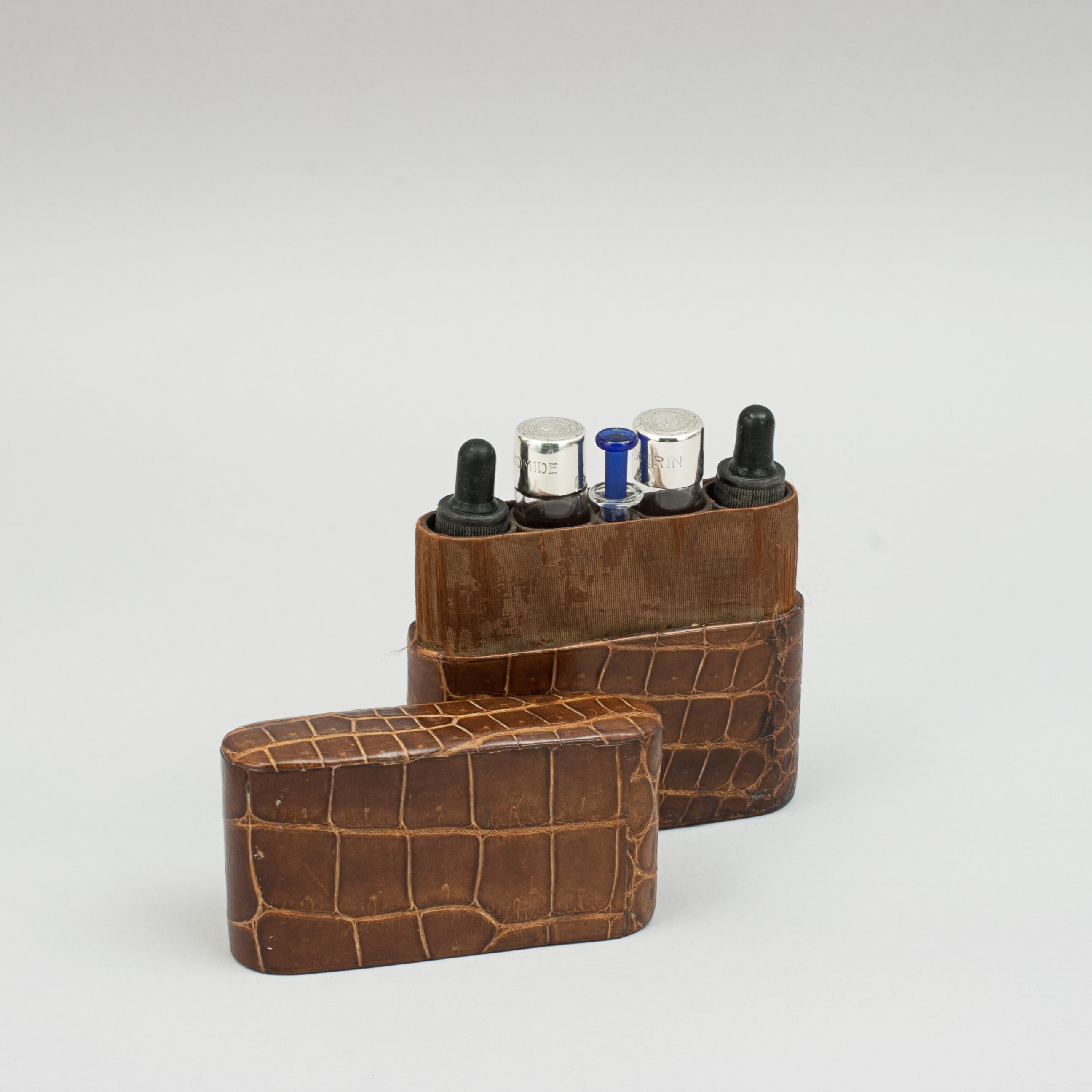 Vintage Hangover Cure Kit in Leather Case For Sale at 1stDibs