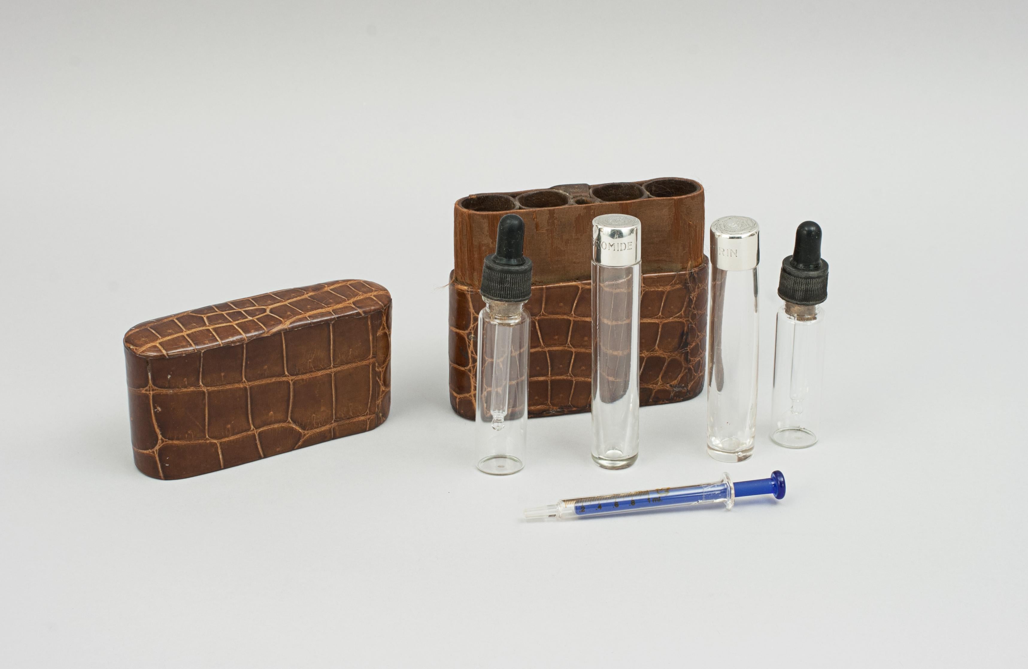 Vintage Hangover Cure Kit in Leather Case For Sale at 1stDibs