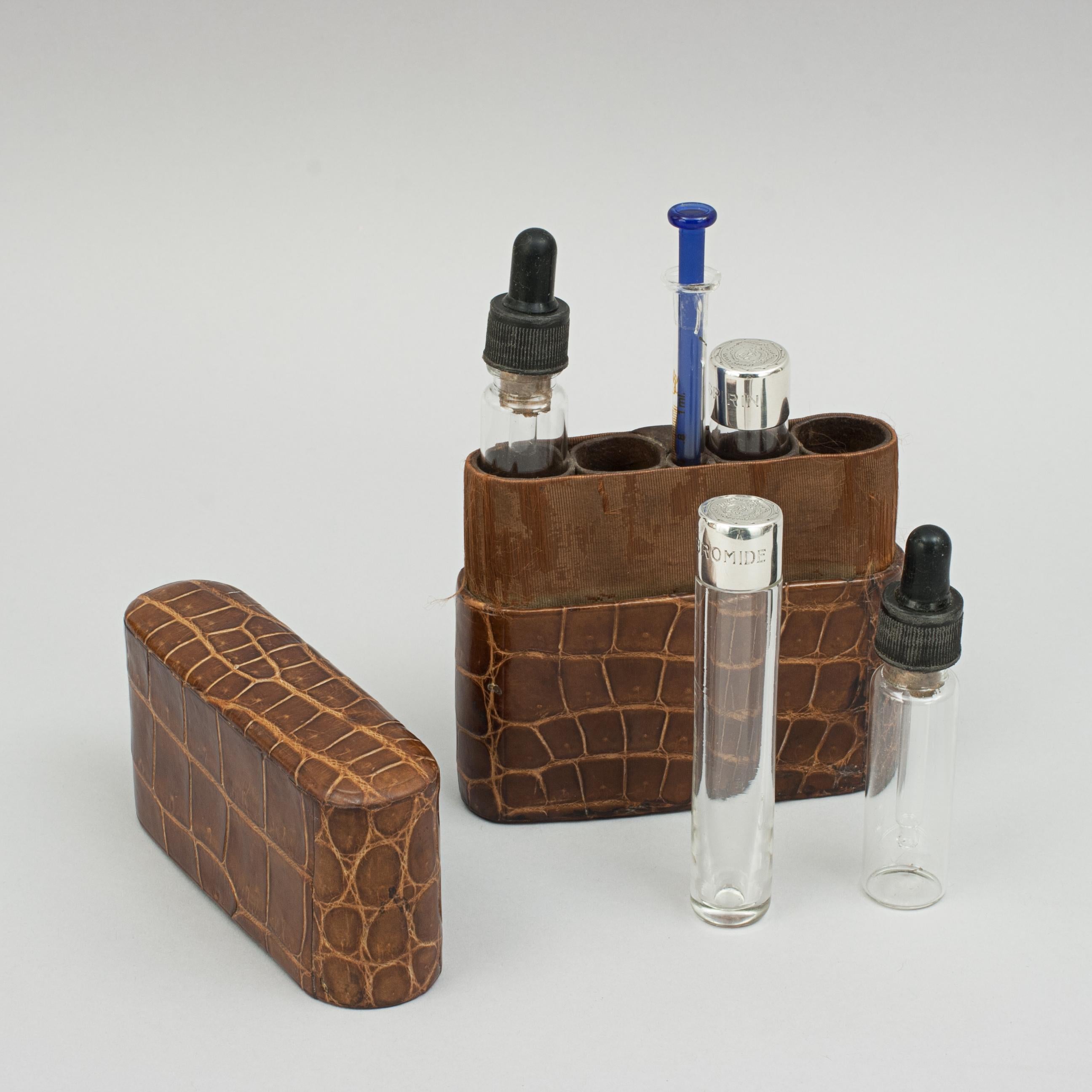 Vintage Hangover Cure Kit in Leather Case For Sale at 1stDibs