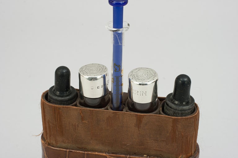 Vintage Hangover Cure Kit In Leather Case For Sale At 1stdibs