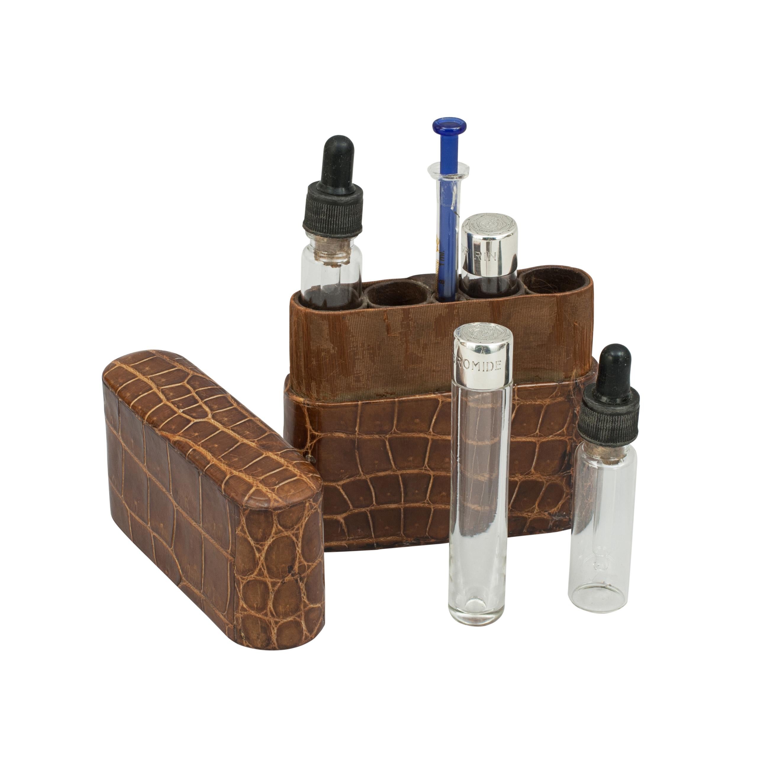 Vintage Hangover Cure Kit in Leather Case For Sale at 1stDibs