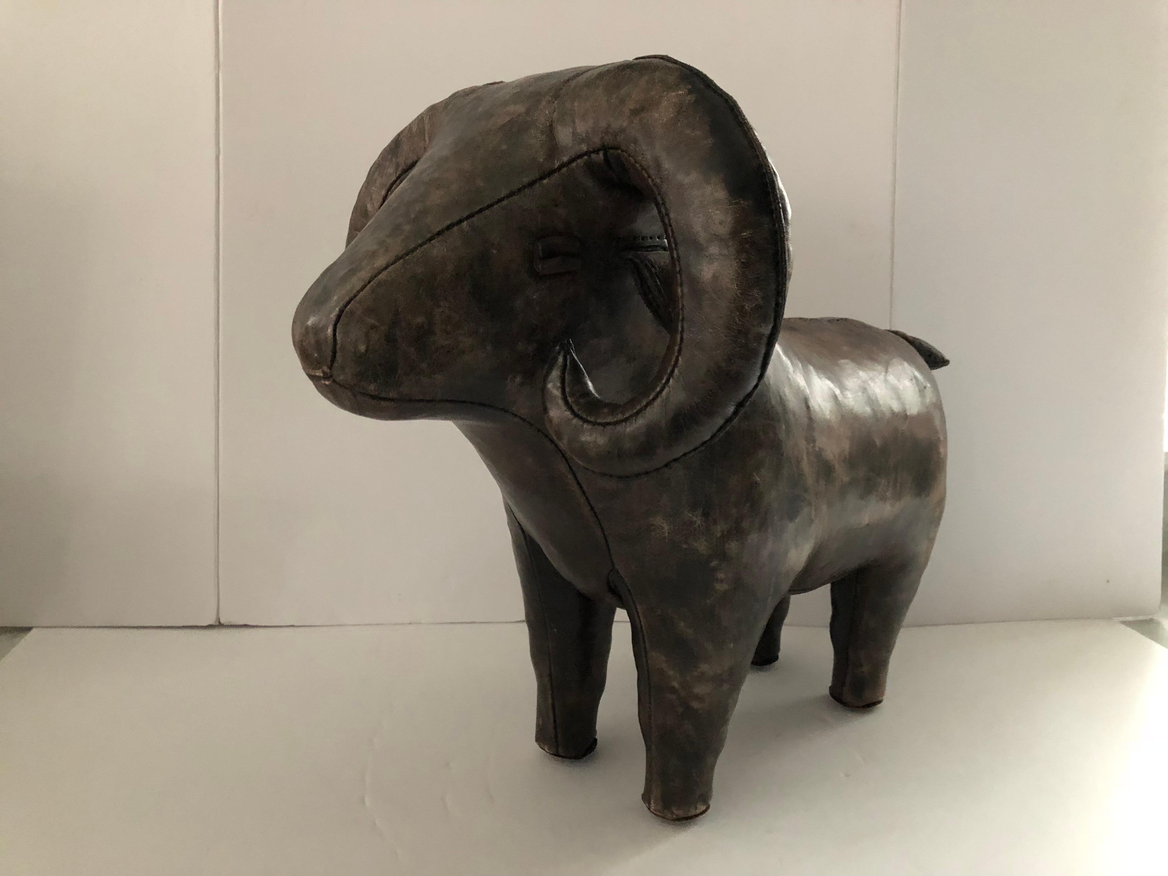 Vintage Hard to Find Abercrombie and Fitch Leather Ram at 1stDibs