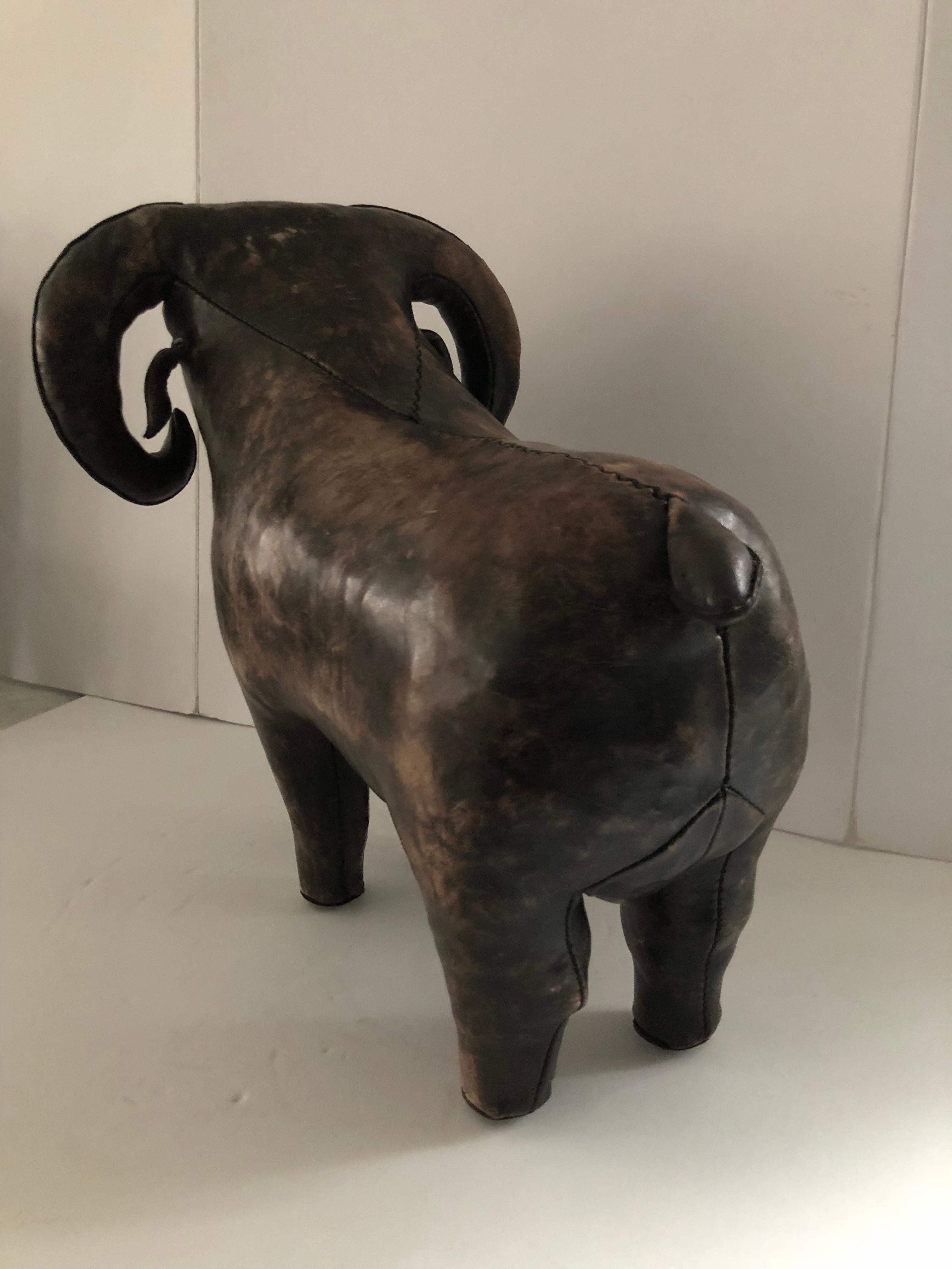 Vintage Hard to Find Abercrombie and Fitch Leather Ram at 1stDibs