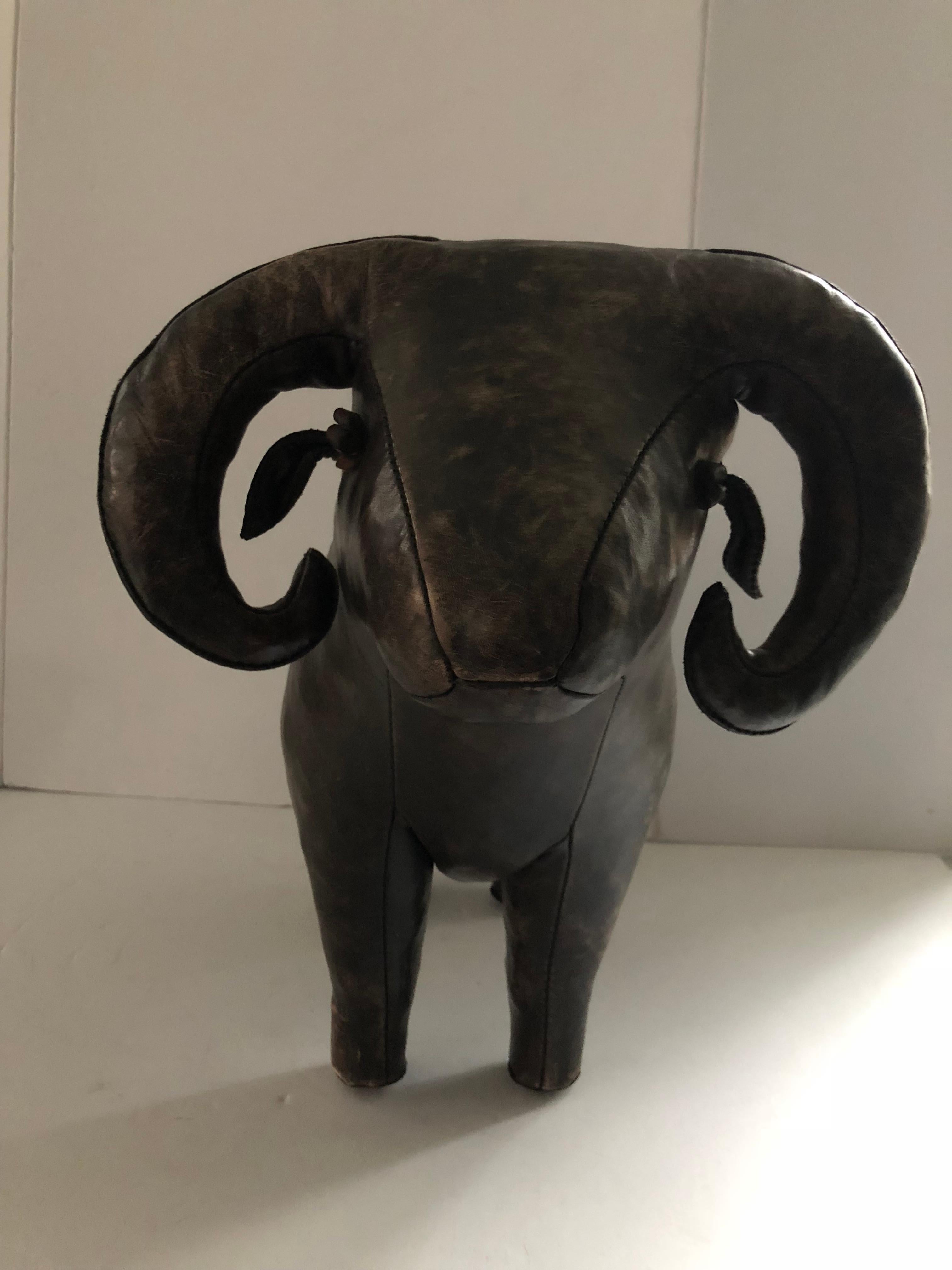 Vintage Hard to Find Abercrombie and Fitch Leather Ram at 1stDibs