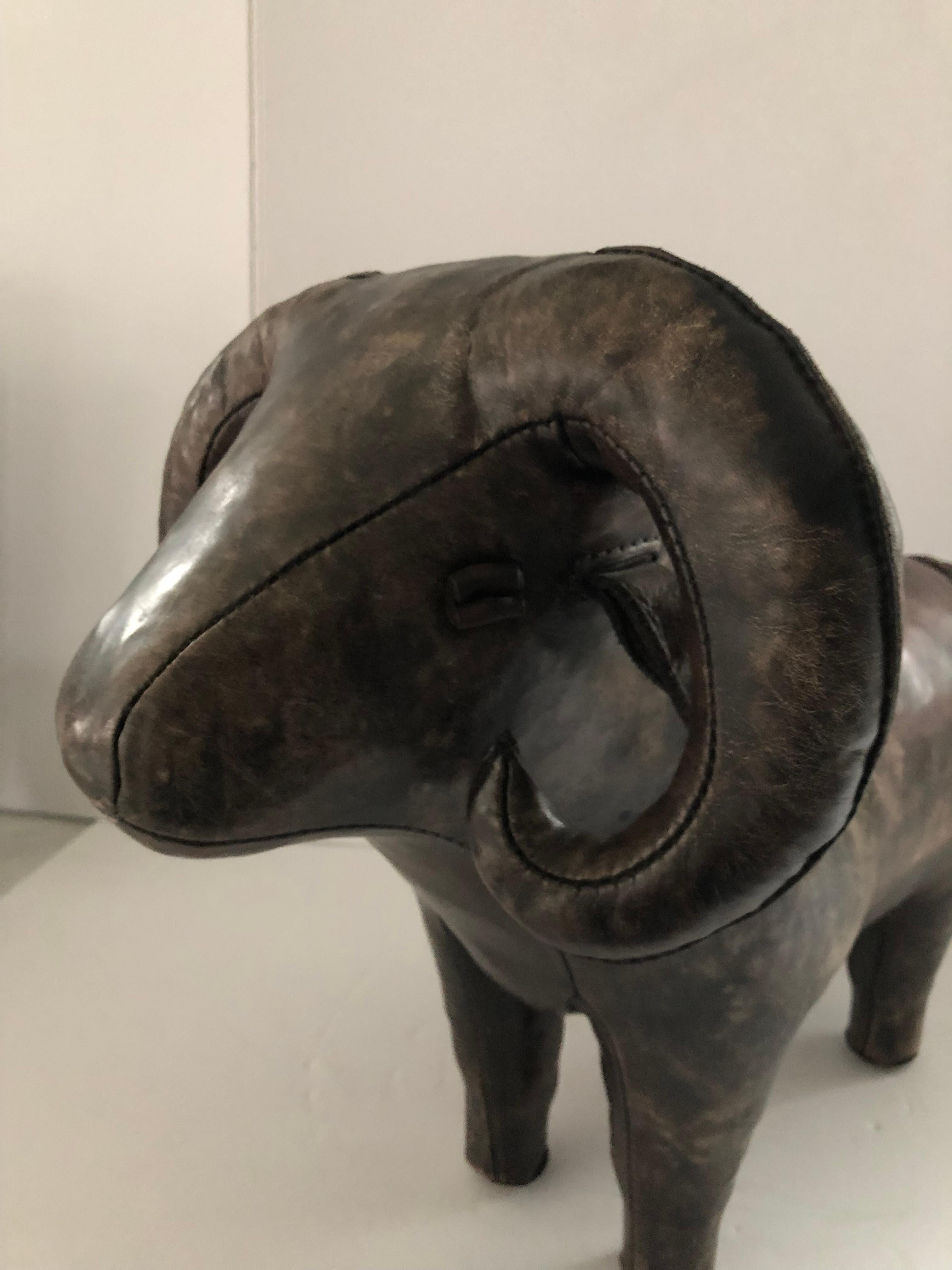 Vintage Hard to Find Abercrombie and Fitch Leather Ram at 1stDibs