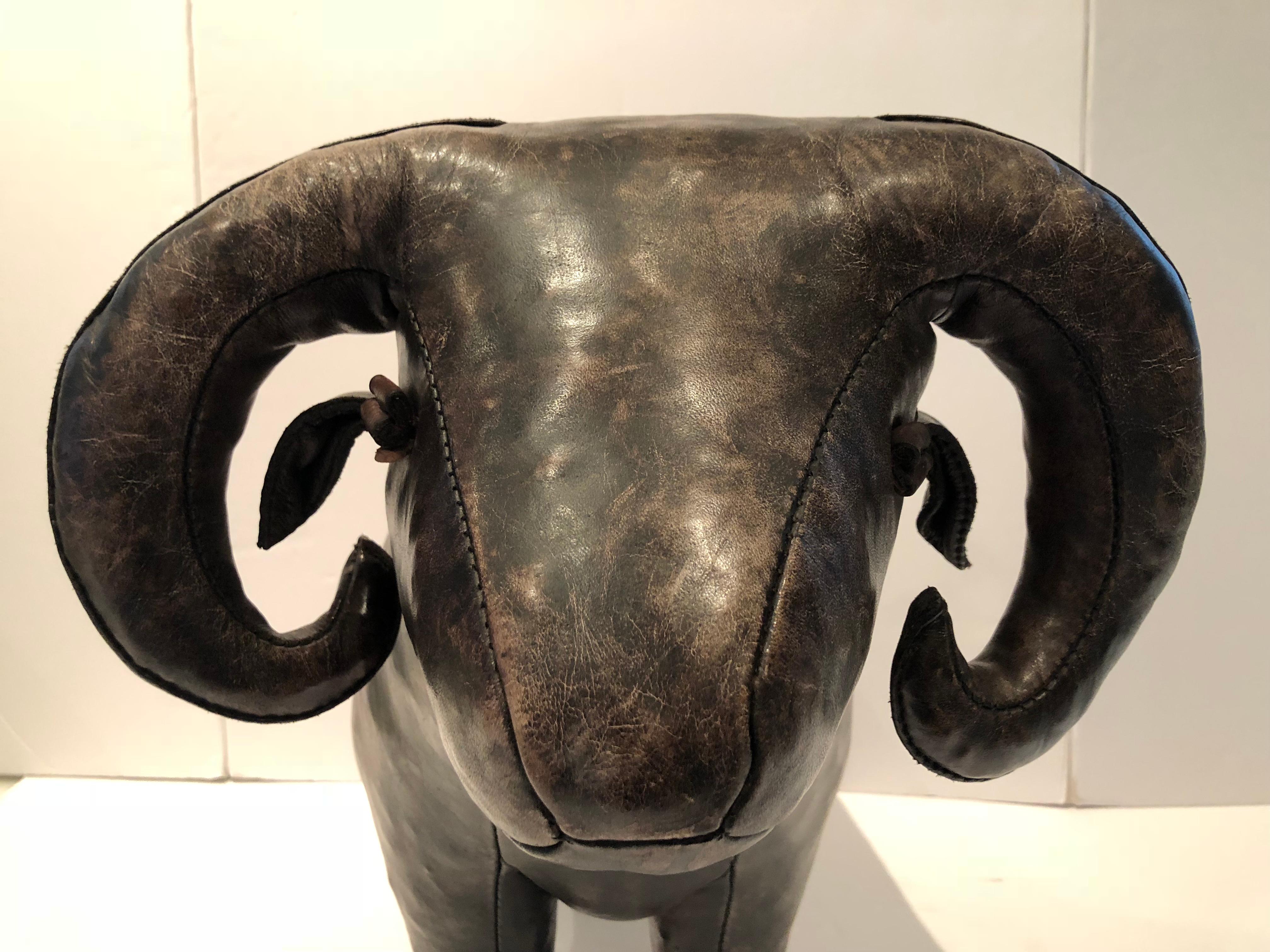 Vintage Hard to Find Abercrombie and Fitch Leather Ram at 1stDibs