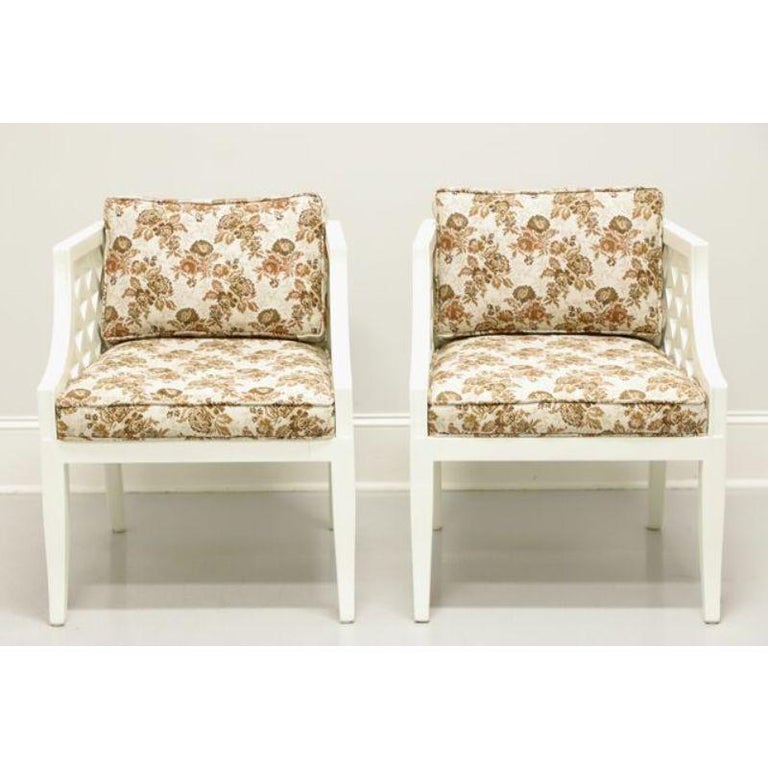 HARDEN Mid Century Ivory Painted Occasional Chairs - Pair For Sale at ...