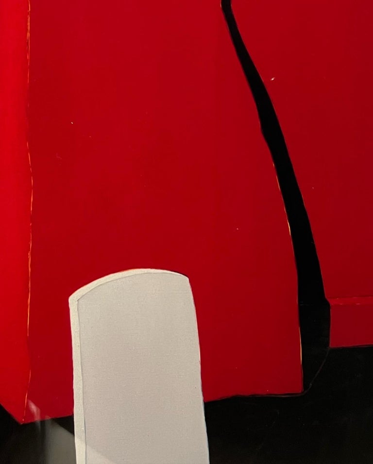 Vintage Harold Waldrum exhibition poster, framed behind glass, 1986 For ...