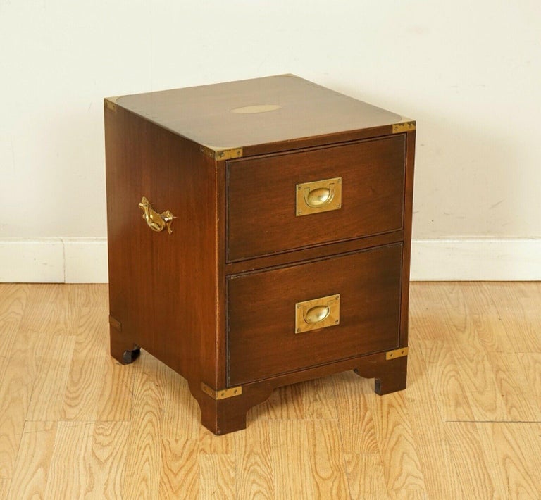 Vintage Harrods Kennedy Military Campaign Bedside End Table at 1stDibs