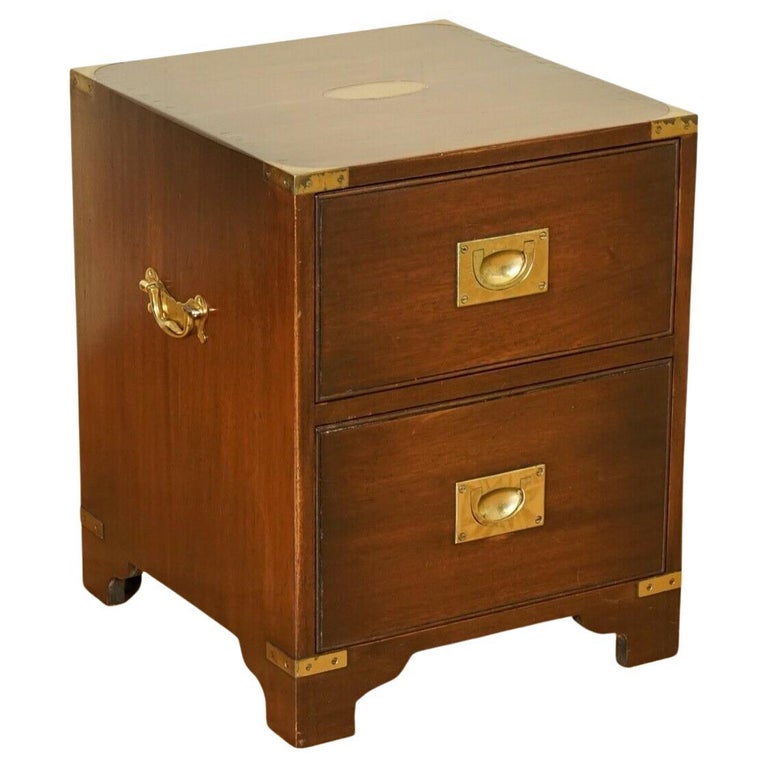 Vintage Harrods Kennedy Military Campaign Bedside End Table at 1stDibs