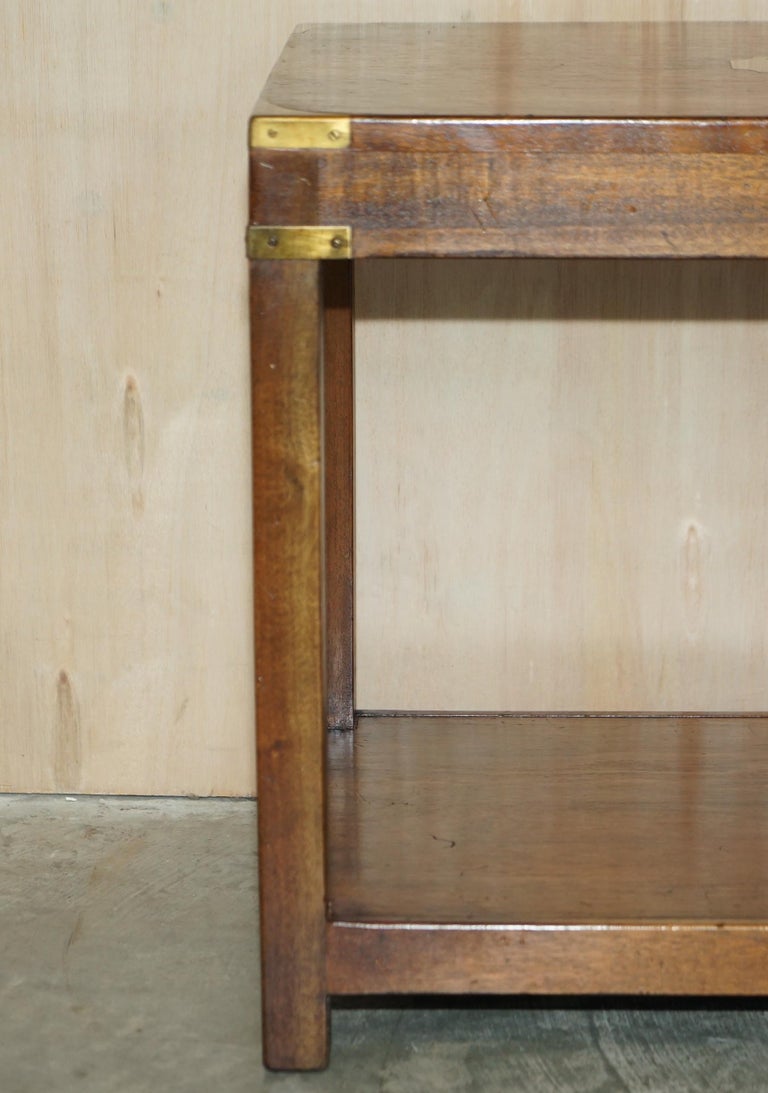 Vintage Harrods London Kennedy Military Campaign High Side End Table ...