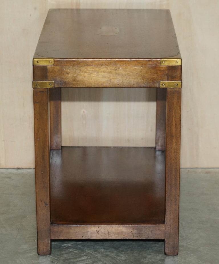Vintage Harrods London Kennedy Military Campaign High Side End Table ...