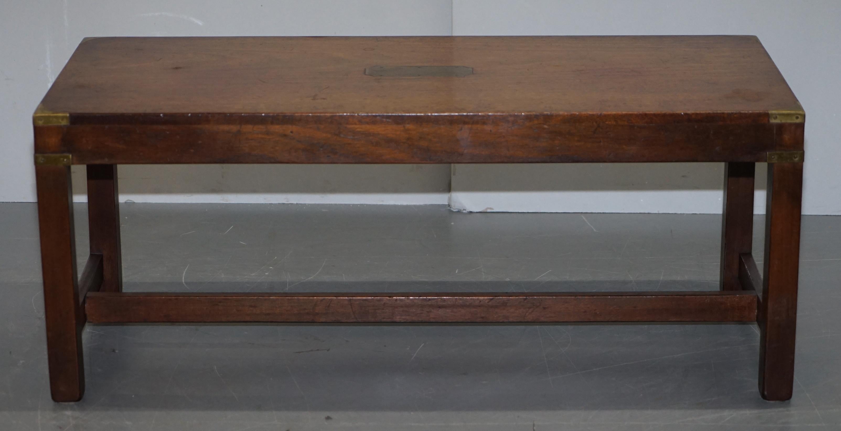 Vintage Harrods London Kennedy Military Campaign Style Coffee Table ...