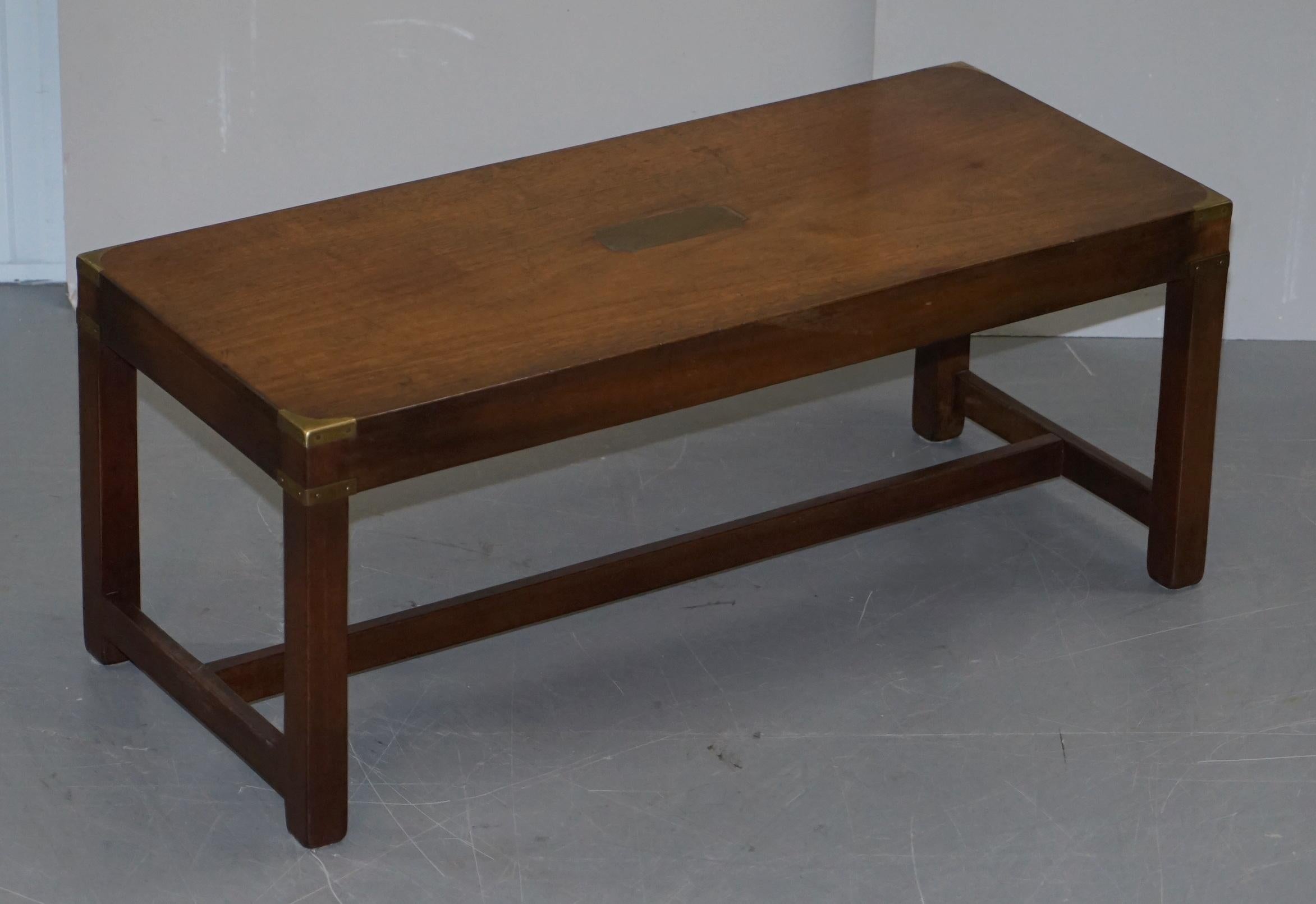 Vintage Harrods London Kennedy Military Campaign Style Coffee Table ...