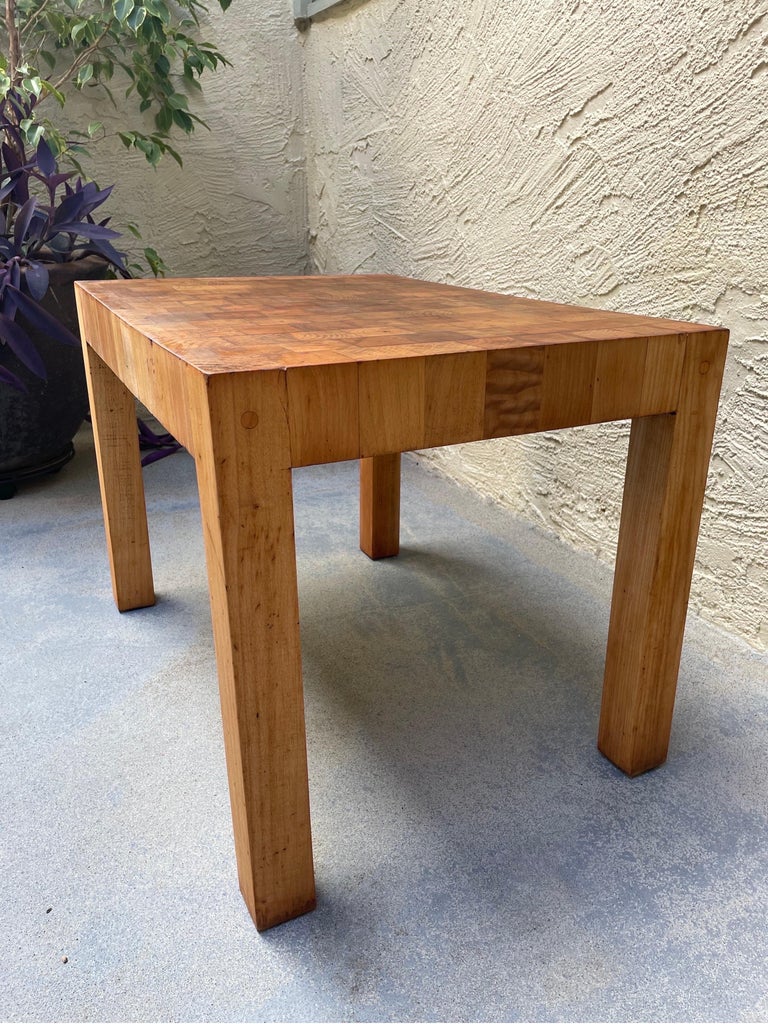 Vintage Hawaiian Modernist Custom Made Butcher Block End Grain Side ...