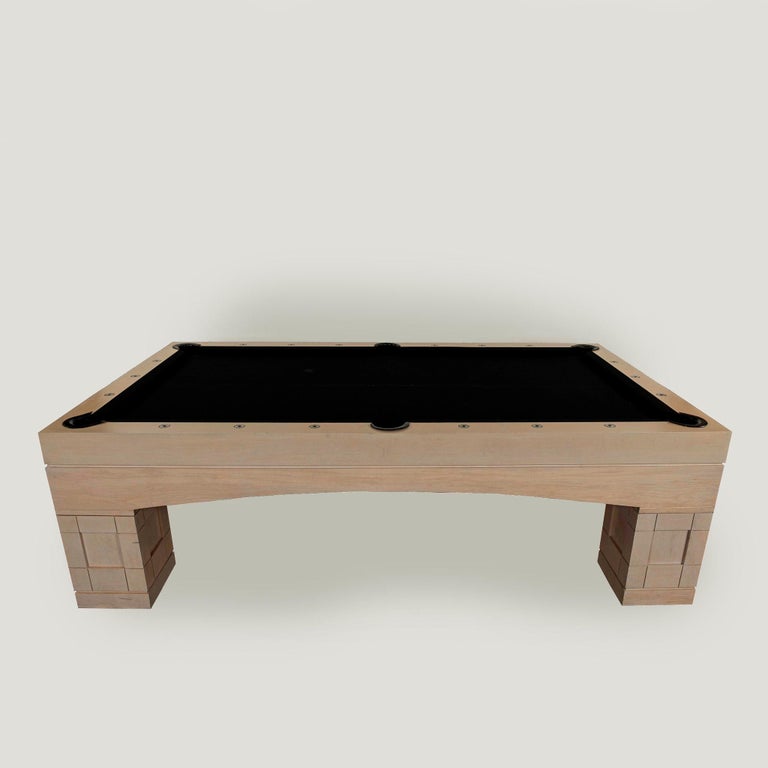 Vintage James Hayes Maple Pool Table with Cover For Sale at 1stDibs