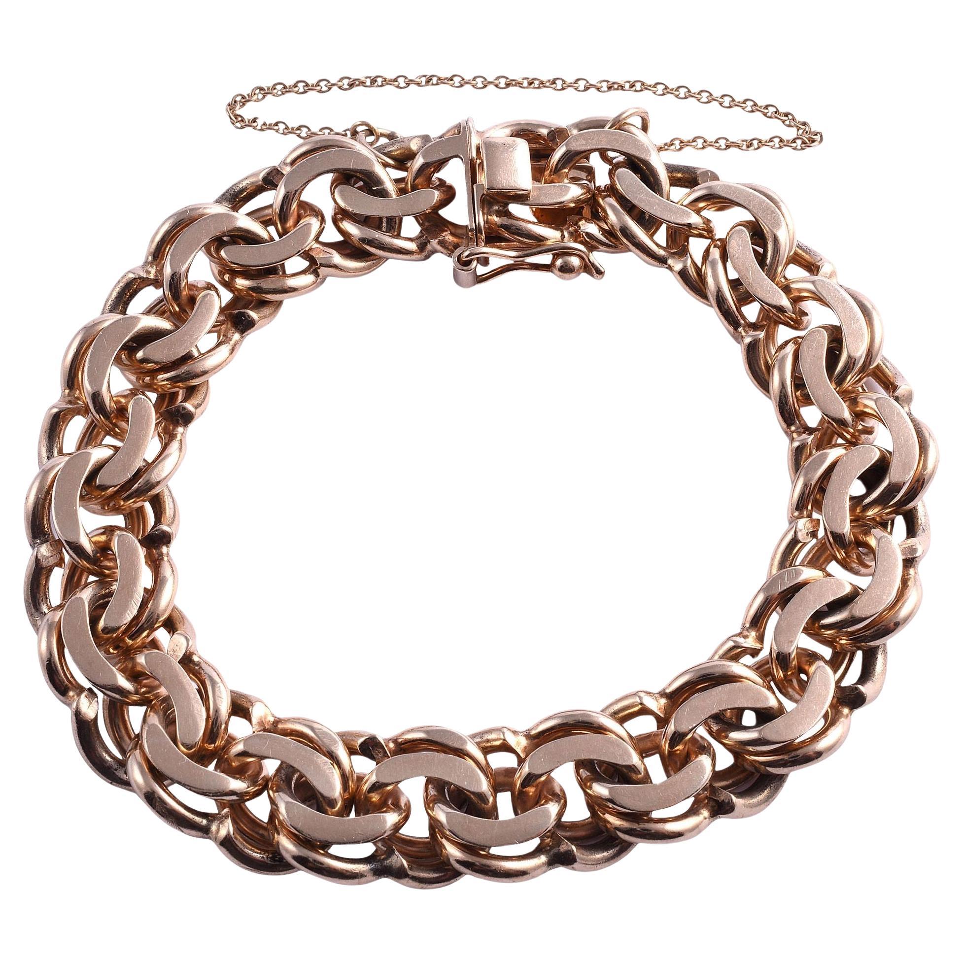 Heavy Vintage Pomellato 18k Gold Chain Link Bracelet at 1stDibs ...