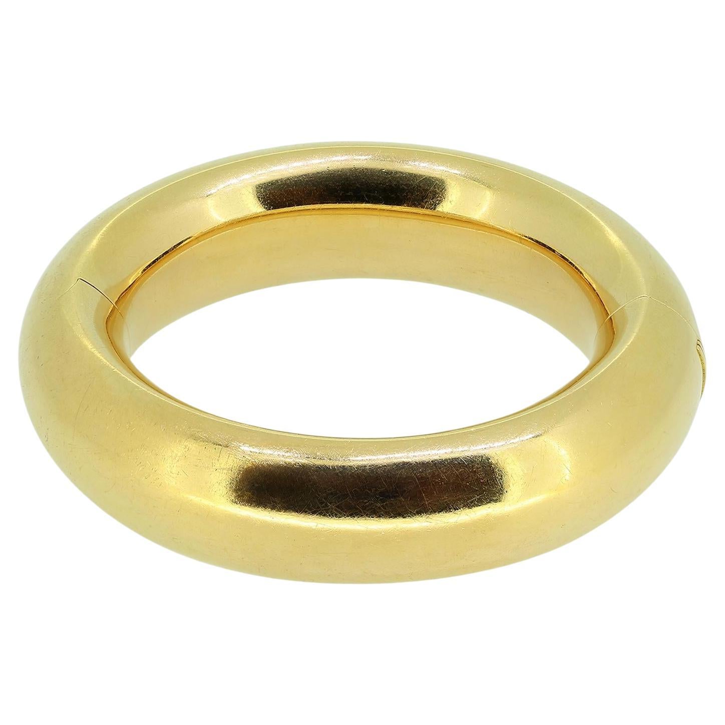 Vintage Heavy Hinged Bangle For Sale at 1stDibs
