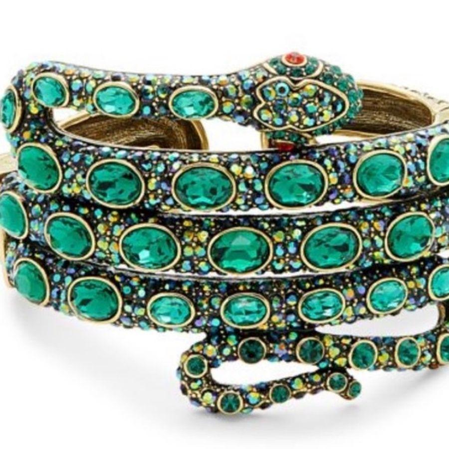 Vintage Heidi Daus Designer Signed Sparkling Crystal Serpent Snake Cuff Bracelet at 1stDibs ...