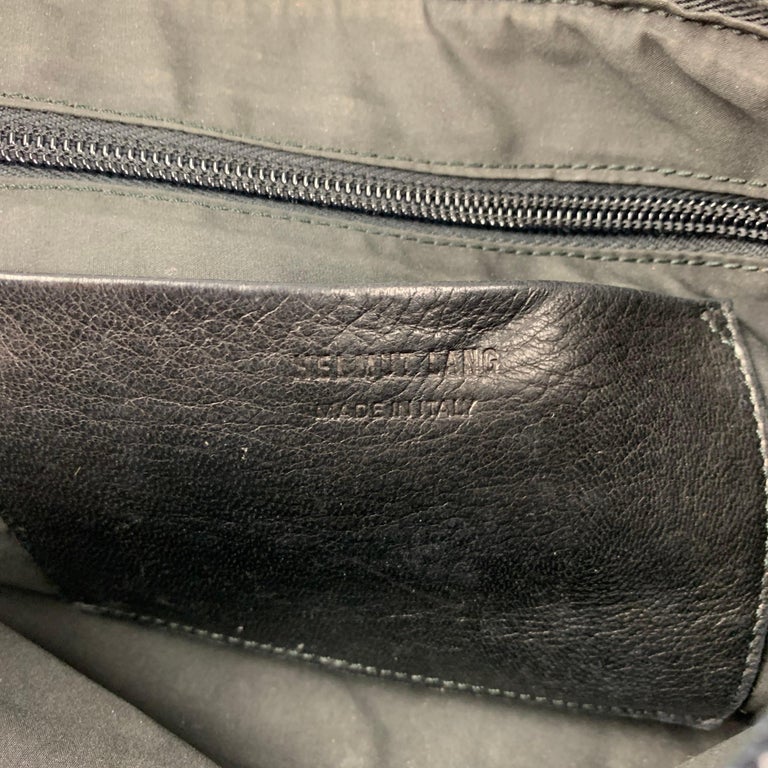 Vintage HELMUT LANG Black Perforated Leather Shoulder Handbag at 1stDibs