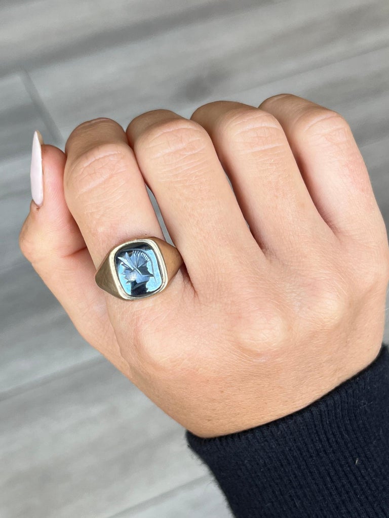 hematite signet ring