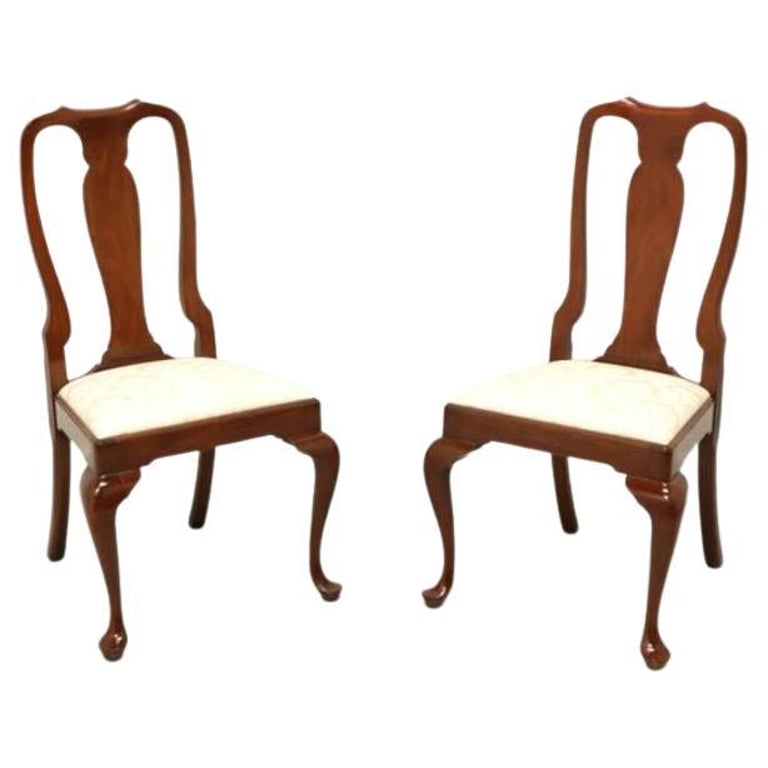 HENKEL HARRIS 105S 24 Solid Cherry Queen Anne Dining Side Chairs - Pair ...