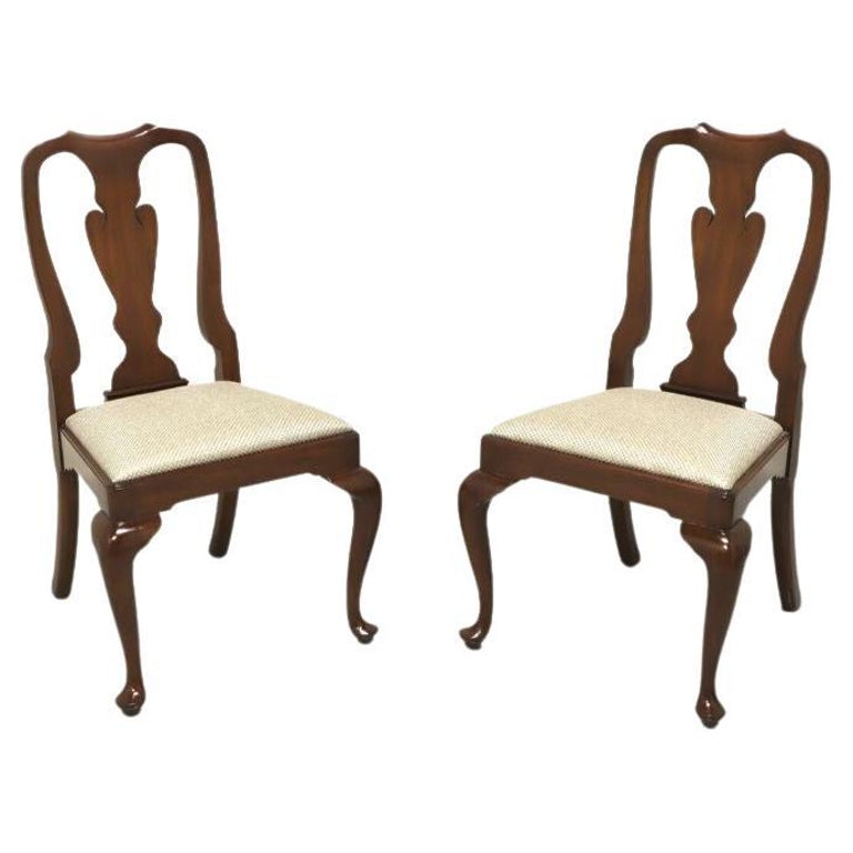 HENKEL HARRIS 110 29 Solid Mahogany Queen Anne Dining Side Chair - Pair ...