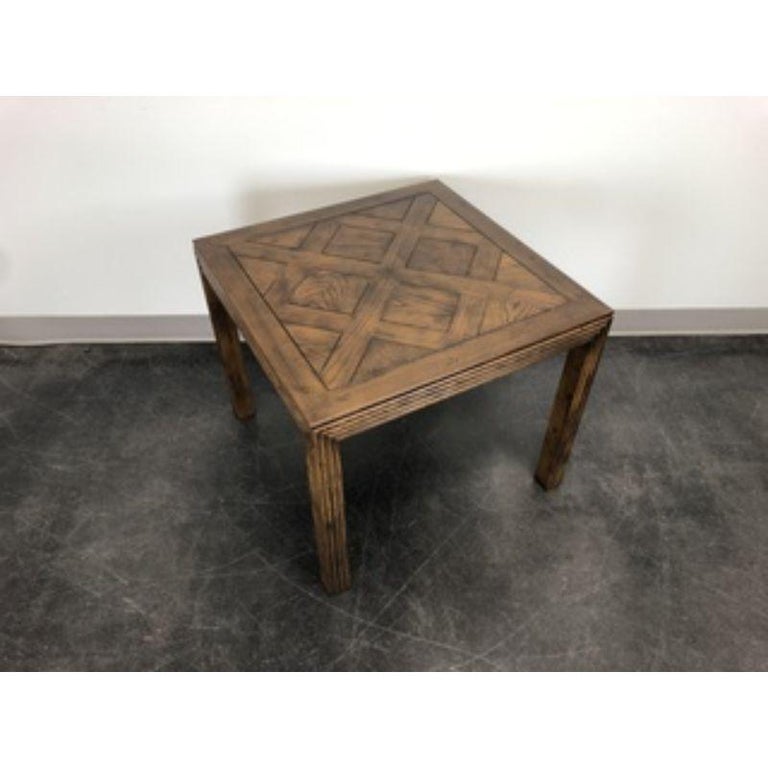 HENREDON Artefacts Campaign Style Square Accent Table For Sale at 1stDibs