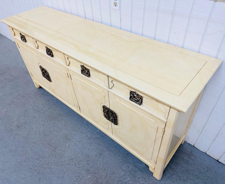 Vintage Henredon Ivory Lacquered Sideboard For Sale at 1stDibs