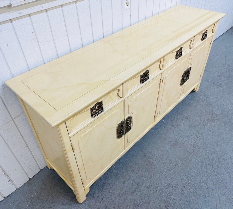 Vintage Henredon Ivory Lacquered Sideboard For Sale at 1stDibs