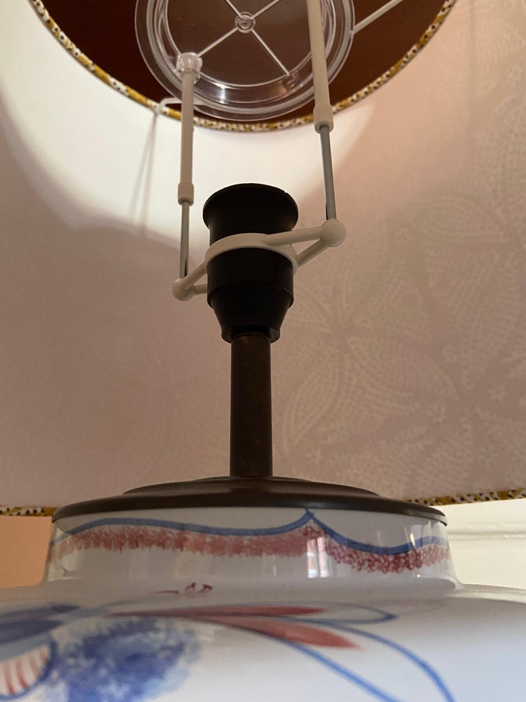 Vintage Henriot Quimper Faience Table Lamp, France, Late 20th-Century ...