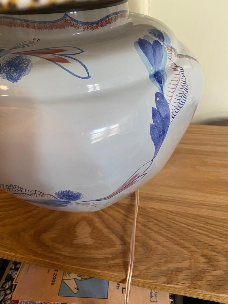 Vintage Henriot Quimper Faience Table Lamp, France, Late 20th-Century ...