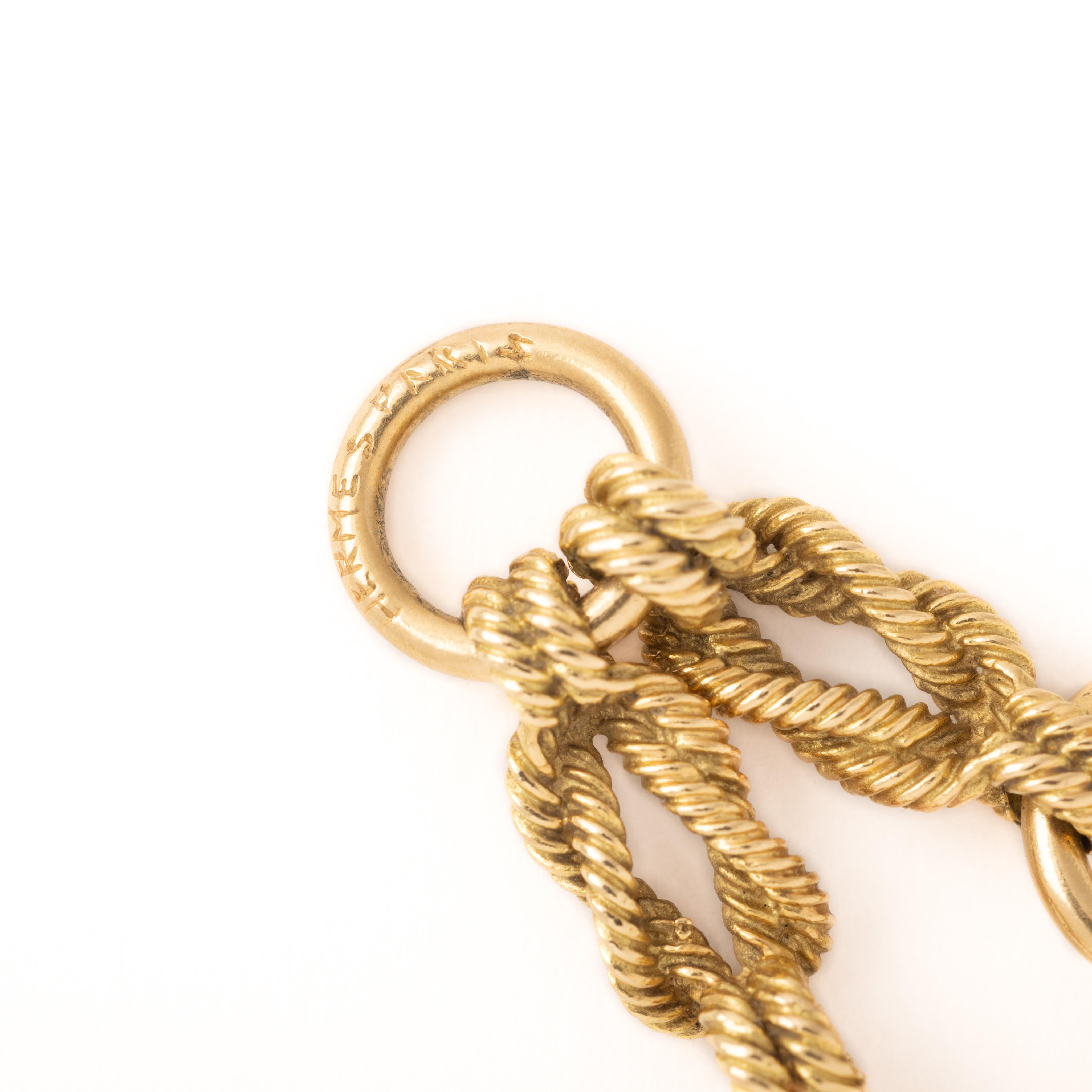 Vintage Hermès 18 Karat Yellow Gold Nautical Link Chain Necklace For ...
