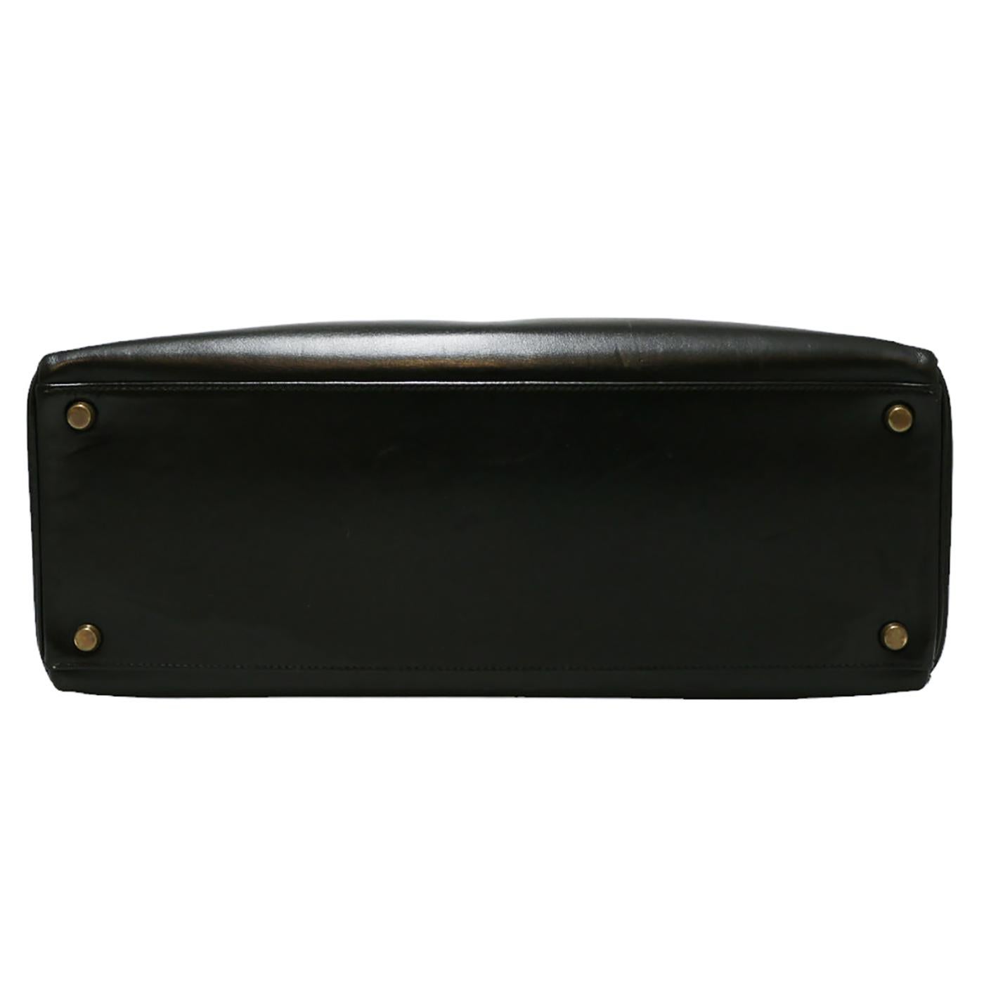 Vintage HERMES Black Kelly 35 For Sale at 1stDibs