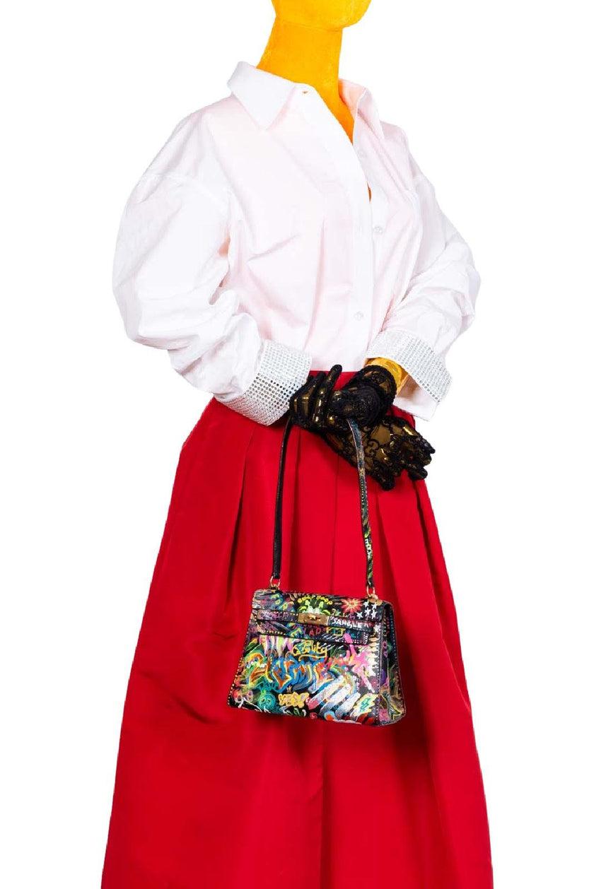 Vintage Hermès Custom Painted ‘Graffiti’ Mini Kelly 20 with Gold ...