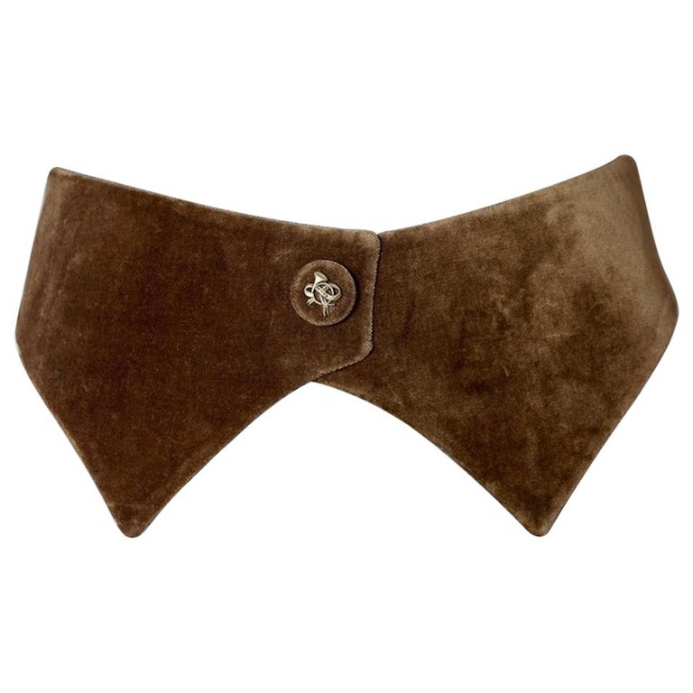Vintage HERMES Gold Horn Brown Velvet Tuxedo Belt at 1stDibs | 75.5 cm ...