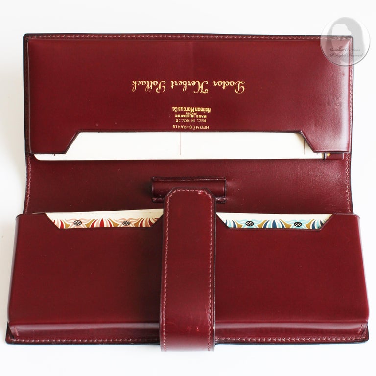 Vintage Hermes Leather Card Game Case with Leather Bound Pad + Playing ...