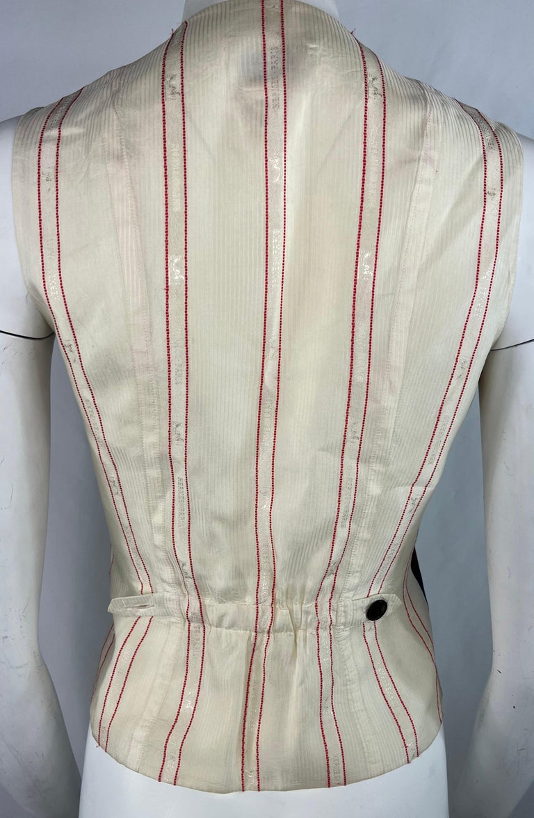 Vintage Hermès Paris Brides De Gala Silk Vest, Size 38 For Sale at 1stDibs