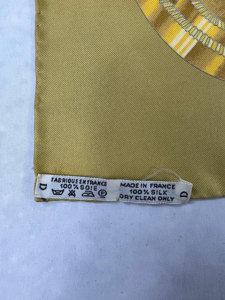 Vintage Hermès Paris Henri d’Origny Grand Manege Silk Scarf 90 CM For Sale at 1stDibs