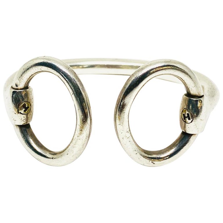 Vintage Hermès Sterling Silver Bangle Bracelet at 1stDibs | vintage ...