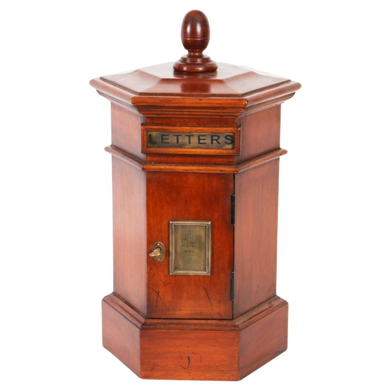 Vintage Hexagonal Country House Pillar Post Letter Box Cabinet 20th ...