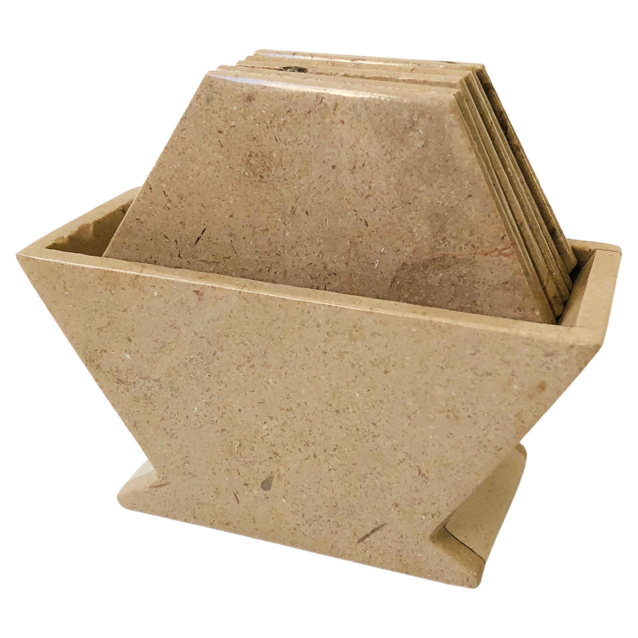 Drink & Barware Kitchen & Dining Set of four in a papier mache round ...