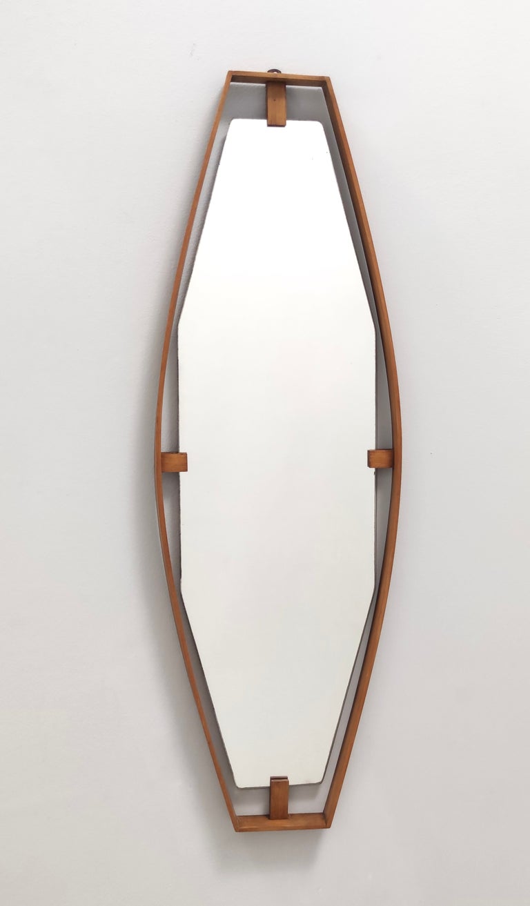 Vintage Hexagonal Wall Mirror with a Beech Frame, Italy im Angebot bei ...