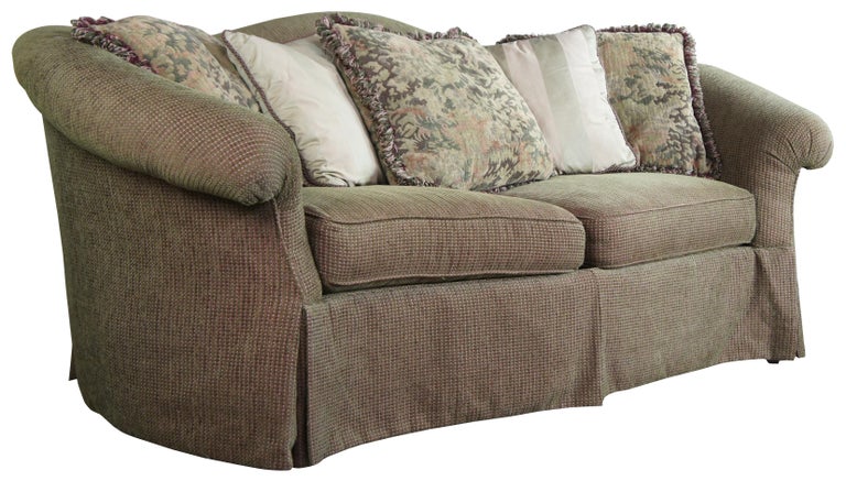 Vintage Hickory White Serpentine Camel Back Traditional Rolled Arm Sofa ...