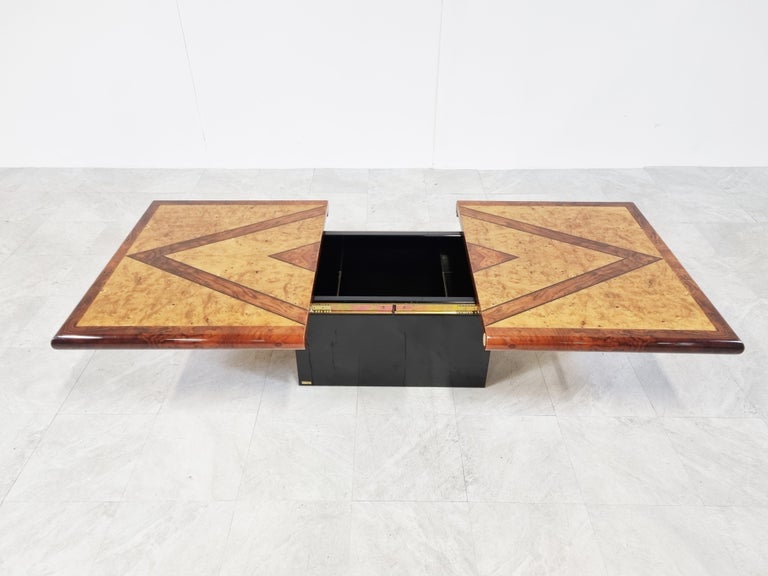 Vintage Hidden Bar Coffee Table by Eric Maville, 1970s For Sale at 1stDibs