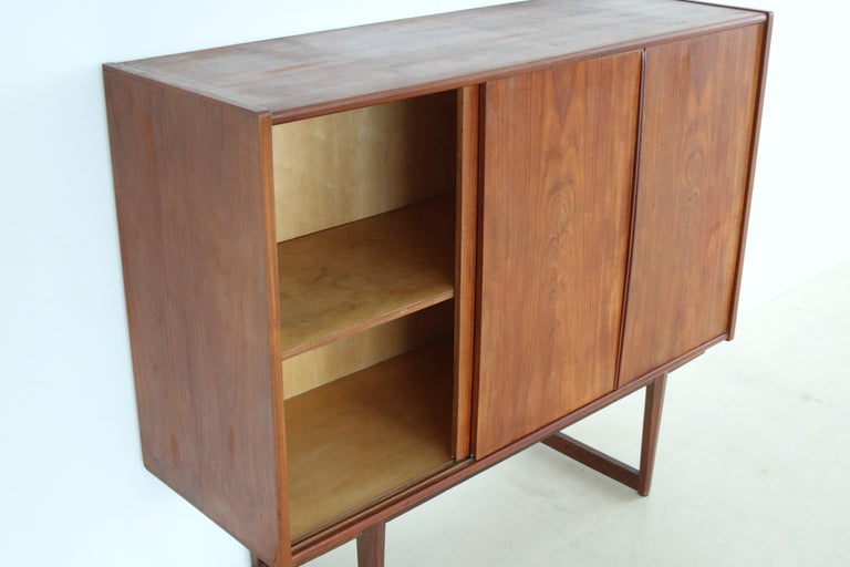 Vintage High Board Wall Cabinet 60s Danish For Sale at 1stDibs