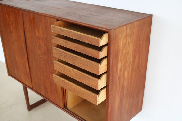 Vintage High Board Wall Cabinet 60s Danish For Sale at 1stDibs